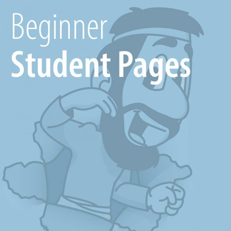 Beginner Student Pages - Bible Study Guide