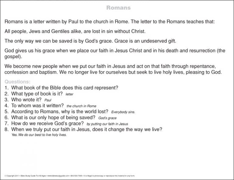 Bible Book Summary Cards - Every Book a Picture - Bible Study Guide